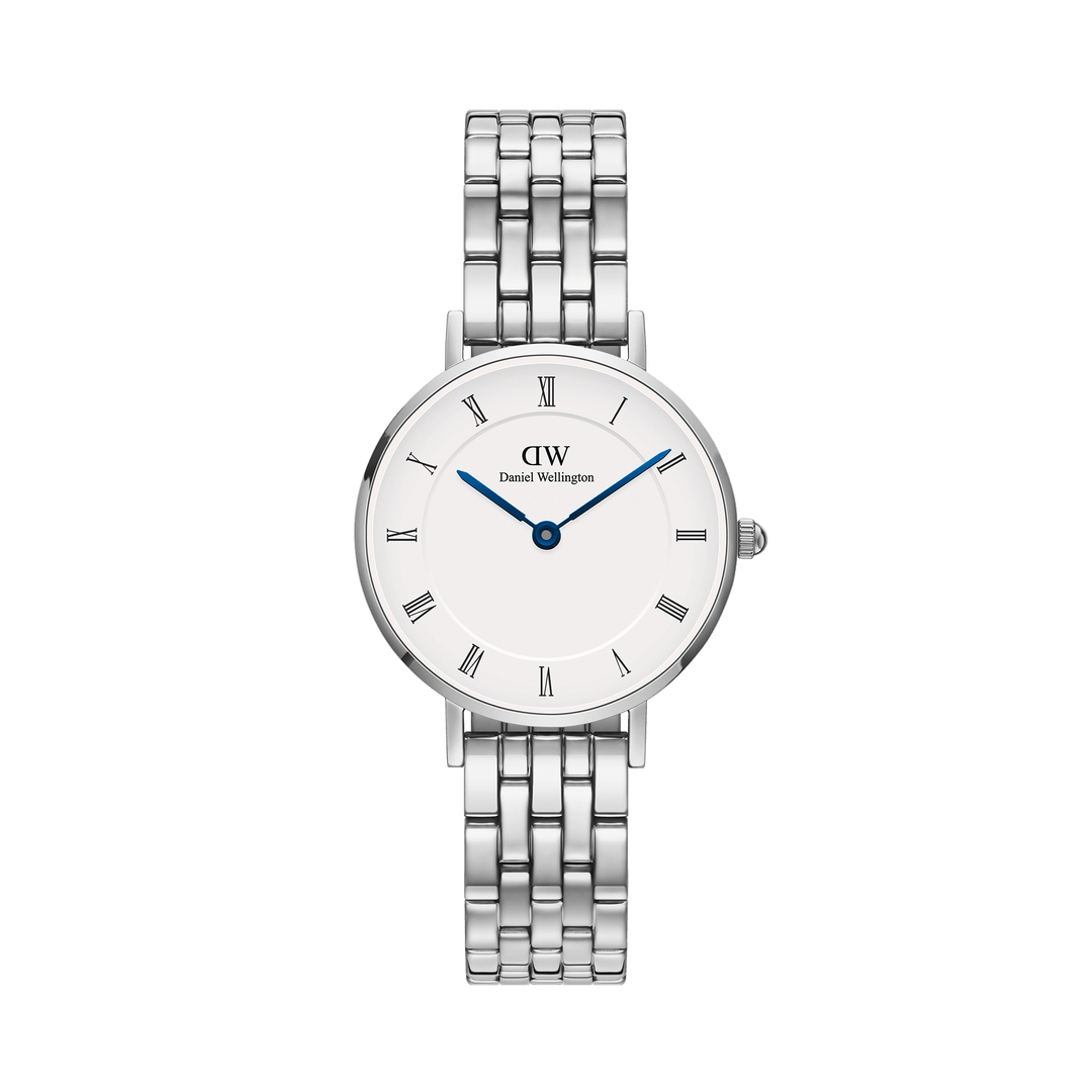 Petite Roman Numerals 5-Link Silver | DW