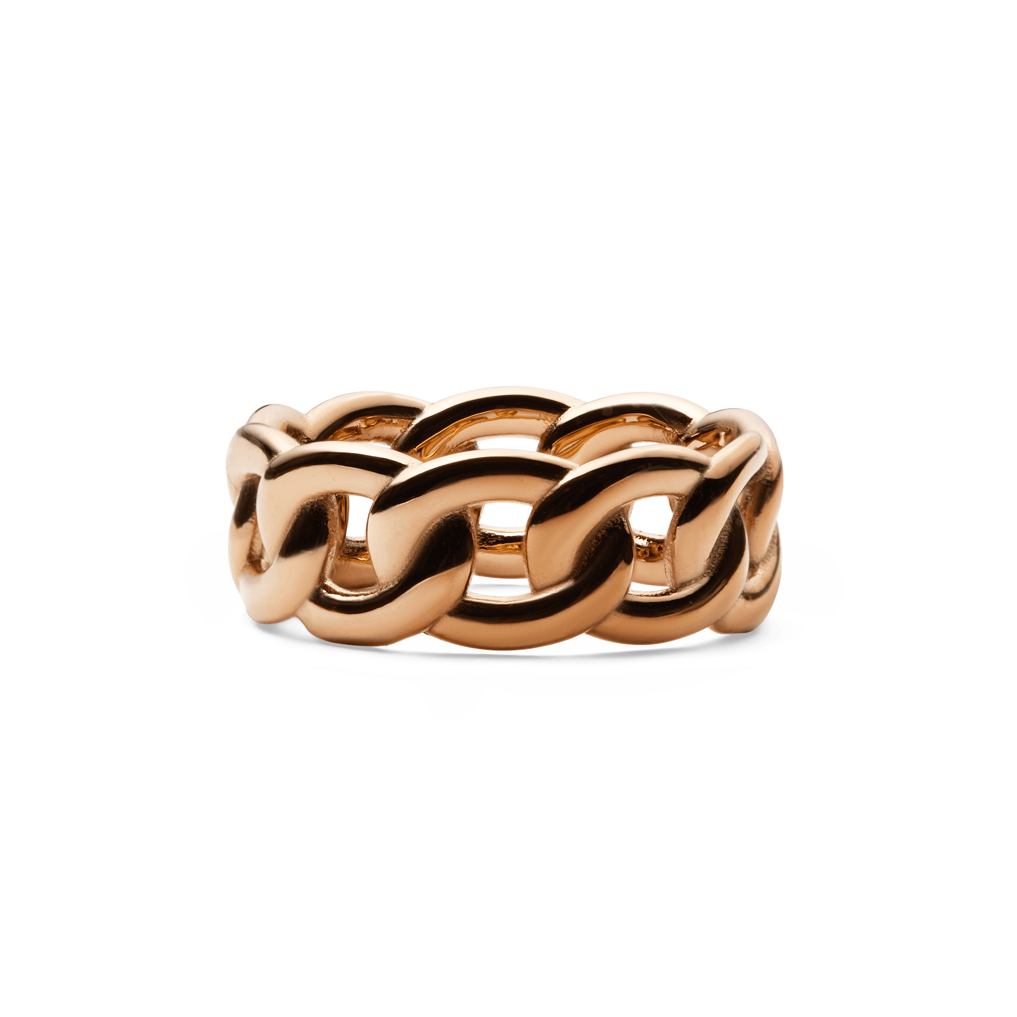 Chunky Chain Ring Rose Gold